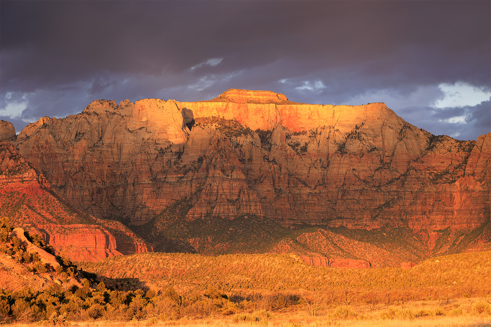 Illuminated West Temple | Zion National Park, Utah | Nathan St. Andre ...